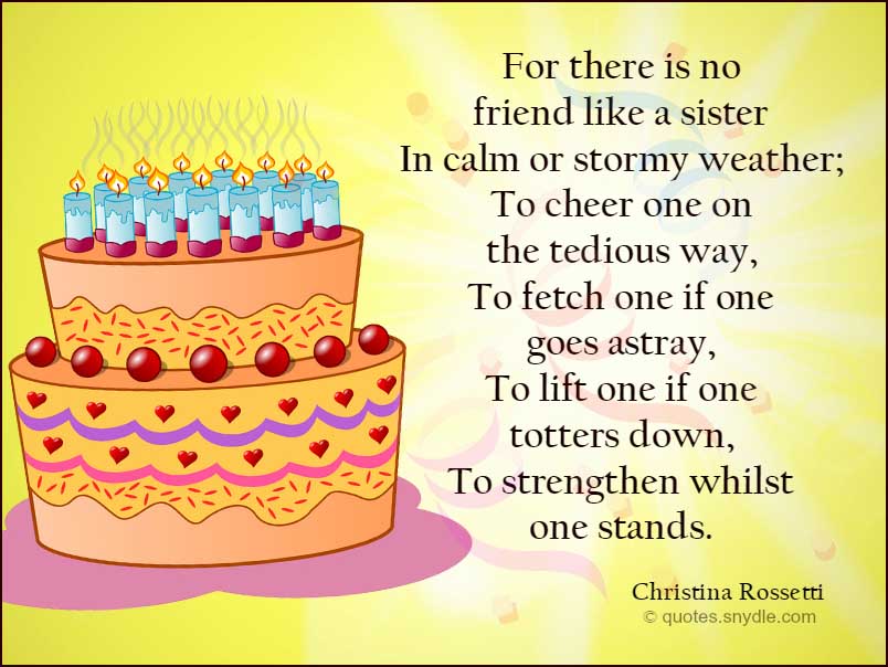 Birthday Quotes For Sister Quotes And Sayings